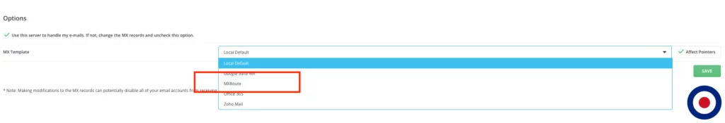 How To Create Custom Mx Record Template For Mxroute In Directadmin Vpsbasics