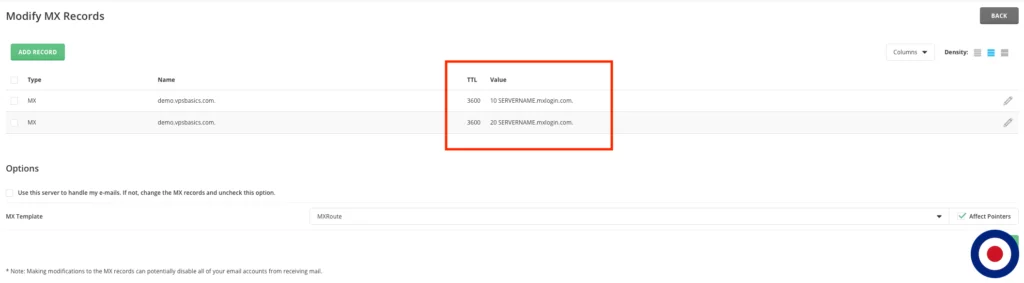 How To Create Custom Mx Record Template For Mxroute In Directadmin