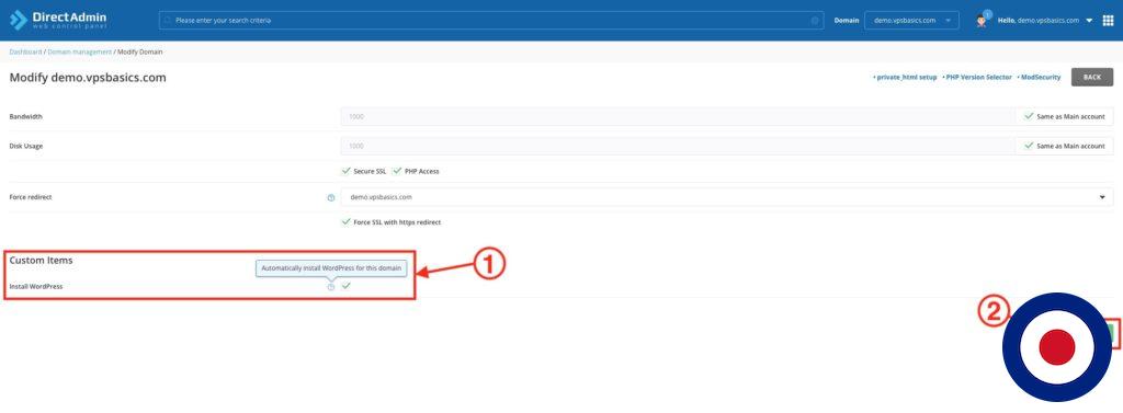 How To Automatically Install Wordpress With Directadmin Vpsbasics