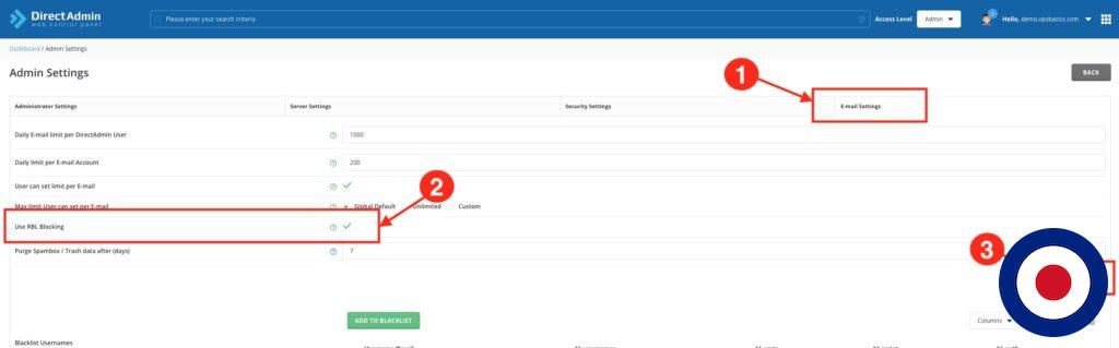 How to Enable RBL Blocking and Add Custom RBLs to SpamBlocker and Exim with DirectAdmin | VPSBasics